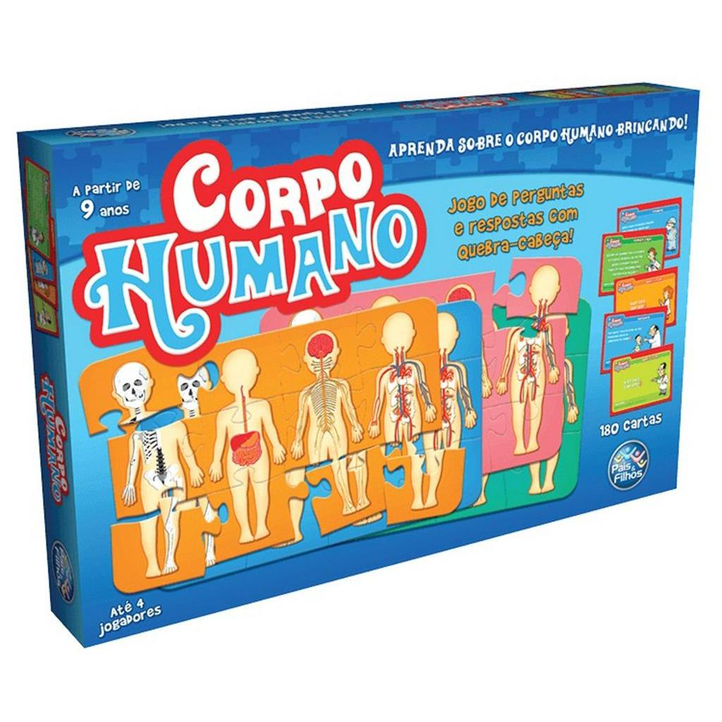 Jogo de Anatomia - Corpo Humano - com Quebra Cabeça, Perguntas e ...