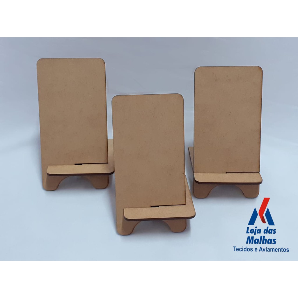 Kit 03 Porta Celular MDF, Suporte para Celular, Tamanho 16x8cm, MDF 3mm ...