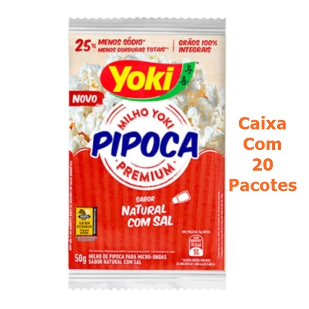 Pipoca Para Microondas 50gr Caixa 20 Pacotes - Yoki - Pop Corn ...