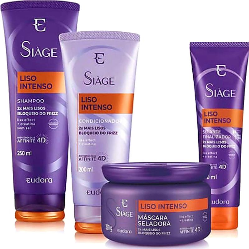 Linha Eudora Siàge Liso Intenso. Cabelos 2 × vezes Mais Lisos e ...
