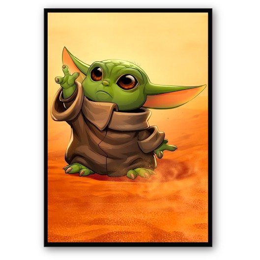 Poster BABY YODA, Star Wars (placa decorativa - MDF - 28X40cm) | Shopee ...