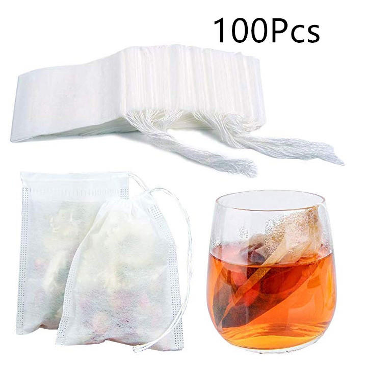 100Pcs Sacos De Chá Vazios Descartáveis Com Selo Térmico De Corda ...