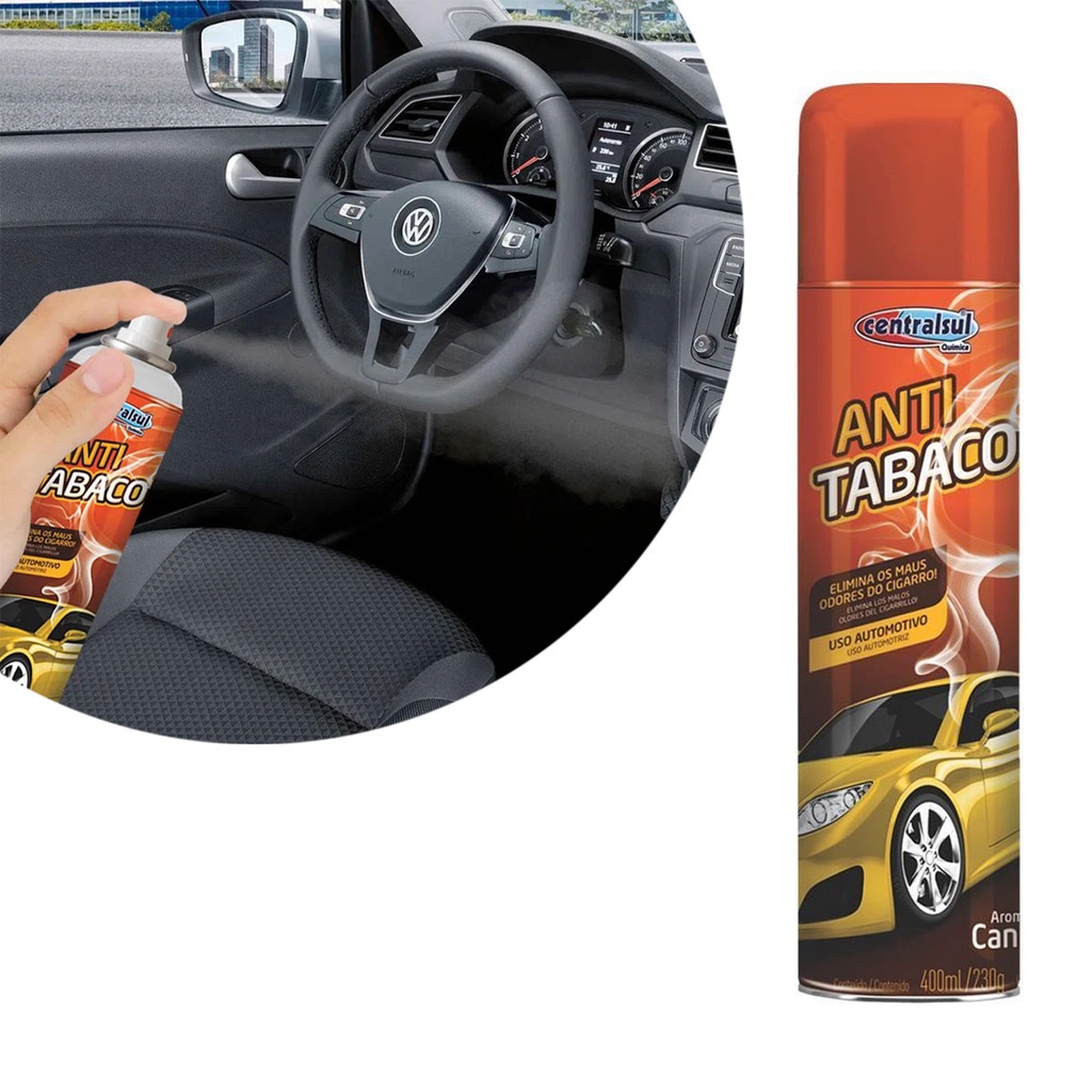 Spray Anti Tabaco Aroma Canela Elimina Odores Tira Cheiro Cigarro 400ml ...