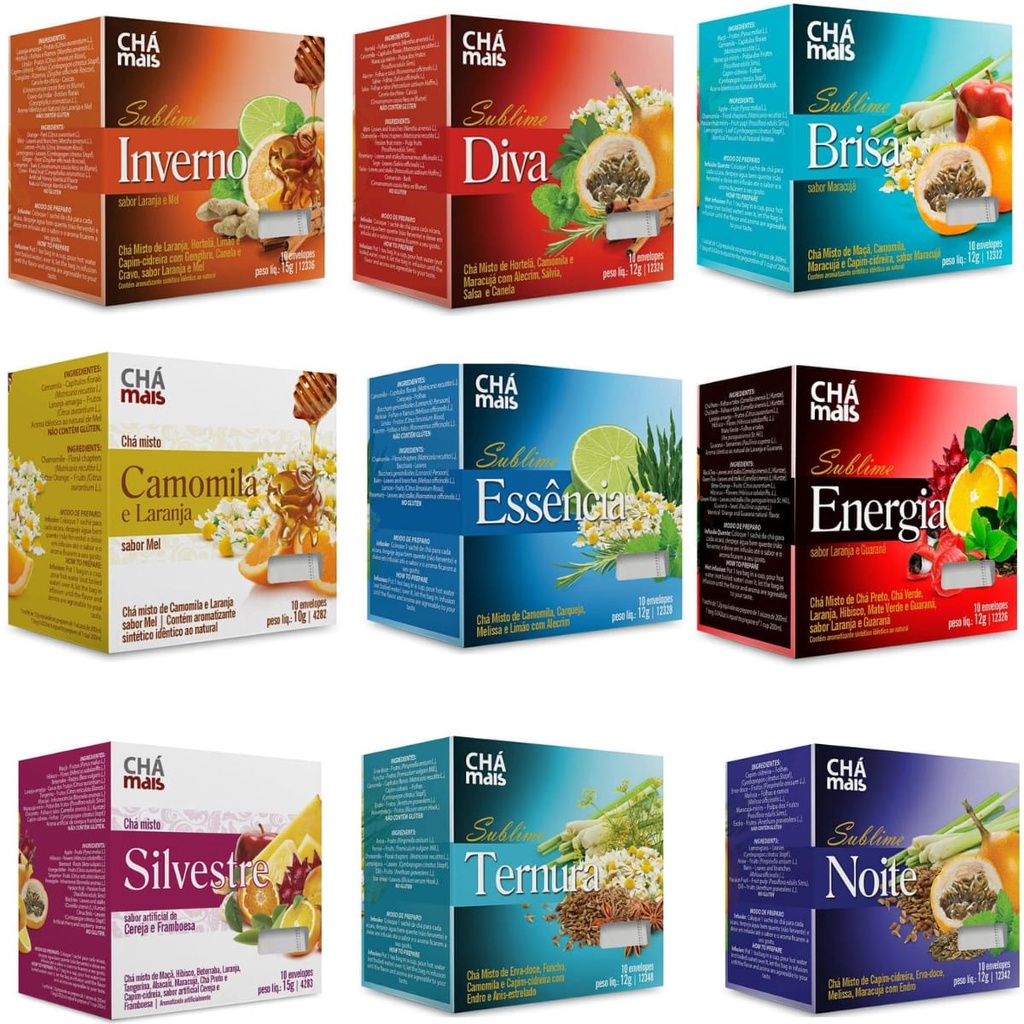 Chá em Sachê Sabores Especiais Linha Sublime - 1 Caixinha de chá | Shopee Brasil