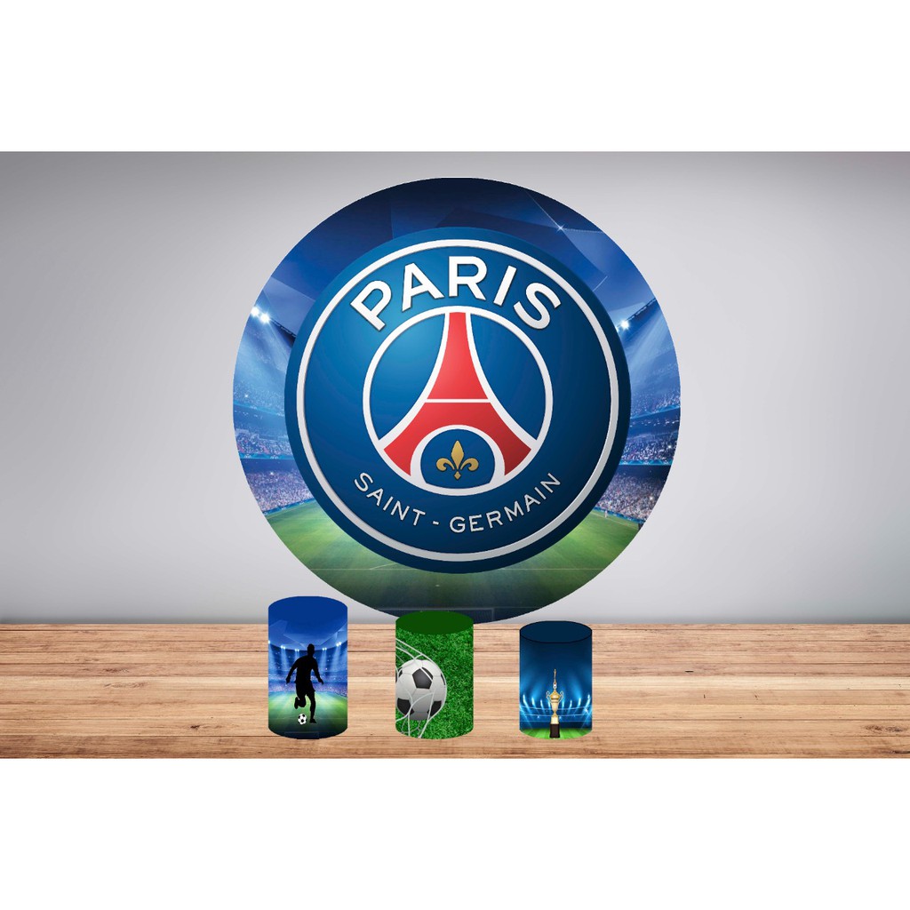 Kit Painel Redondo 1,50 + Capas Cilindros Tecido Sublimado Paris Saint ...
