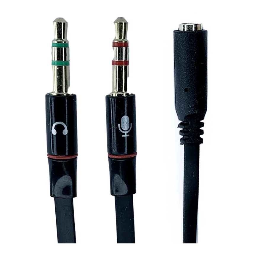Cabo Adaptador Headphone P3 Para Headset (2 P2 Audio E Mic) Clearance ...