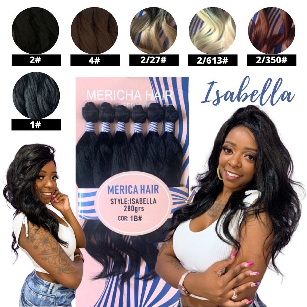 Cabelo 100% Seda Hair - Isabella Cores Orgânico 280gr | Shopee Brasil