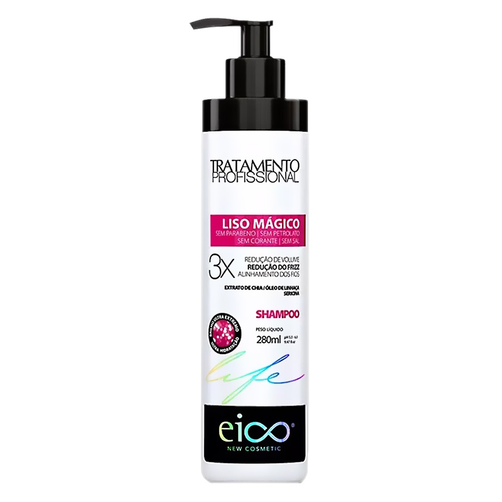 Shampoo Eico Life Liso Mágico - 280ml | Shopee Brasil
