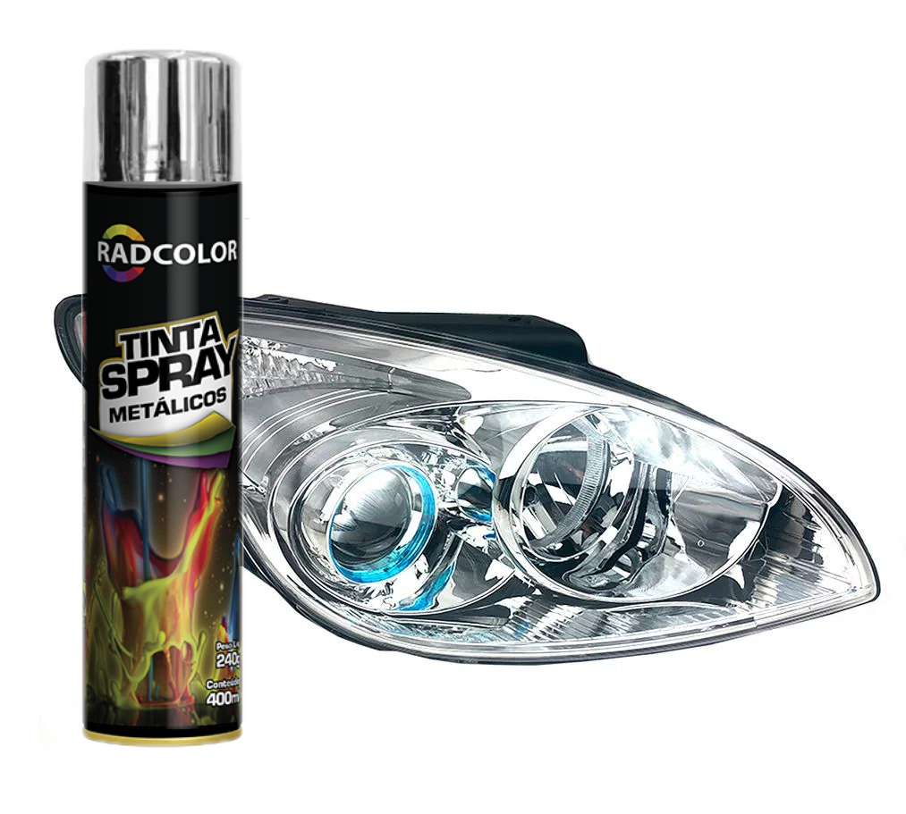 Spray Cromado Para Farol Restauracao Tinta Metalizada Lanterna e outros ...
