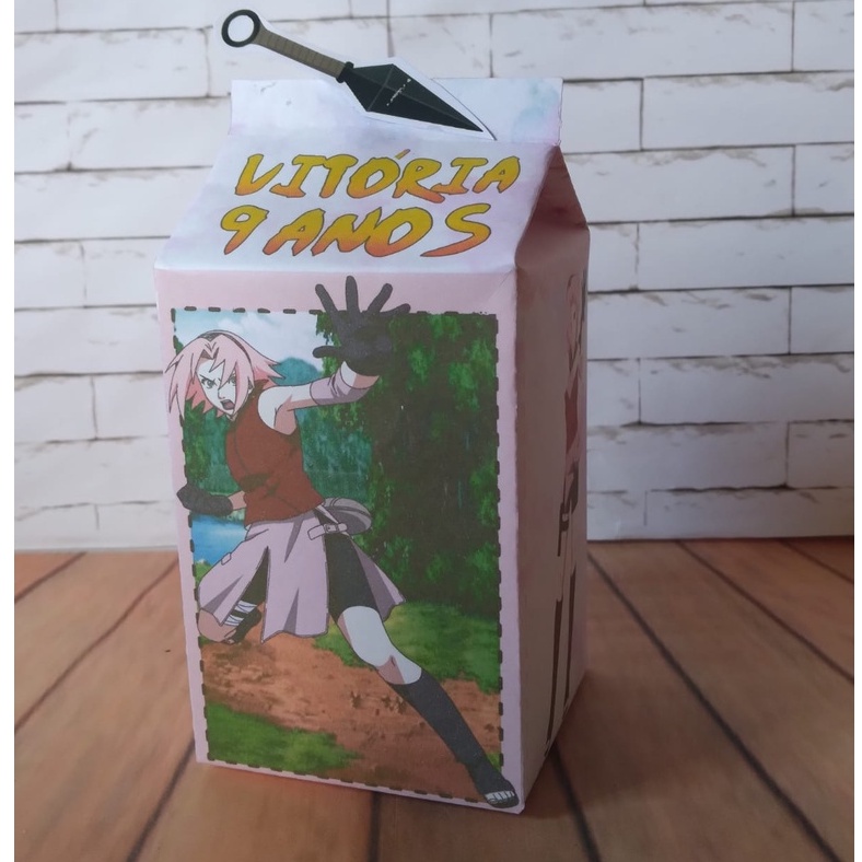Kit personalizados para festa - 20 Caixas Milk Sakura / Naruto ...