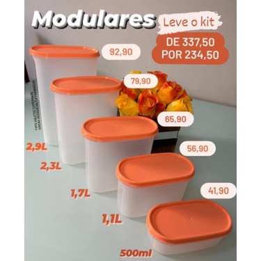 Kit Modulares Oval TUPPERWARE® | Shopee Brasil
