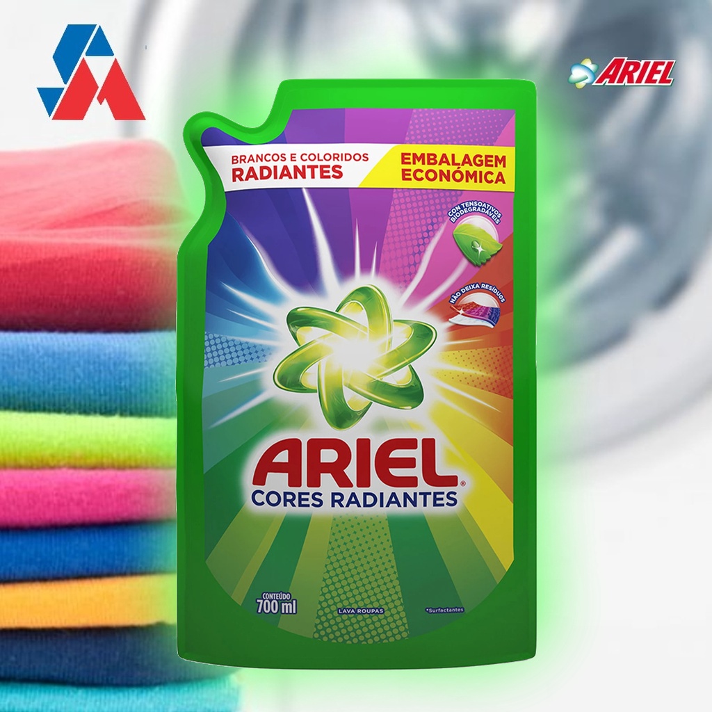 ARIEL - Detergente Lava Roupas Cores Radiantes - 700ml | Shopee Brasil