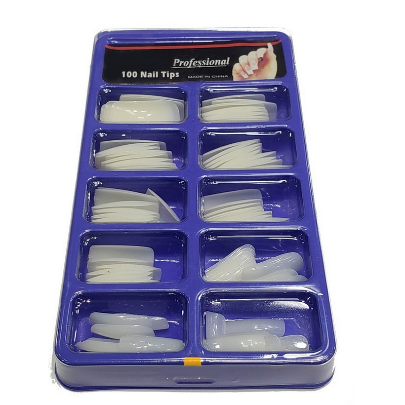 Caixa de Unhas 100 Tips Alongamento Acrigel | Shopee Brasil