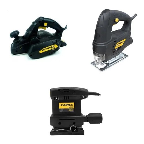 Kit Marceneiro Serra Tico Tico + Lixadeira + Plaina Eletrica | Shopee ...