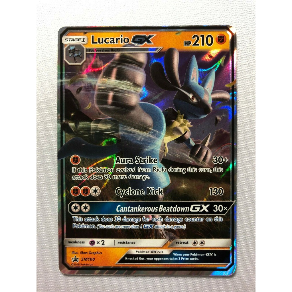 Pokemon Lucario GX Promo SM100 | Shopee Brasil