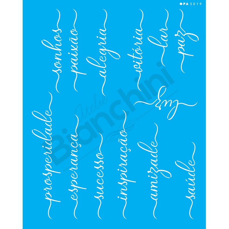 Stencil OPA 3019- Palavras Lettering 20x25cm | Shopee Brasil