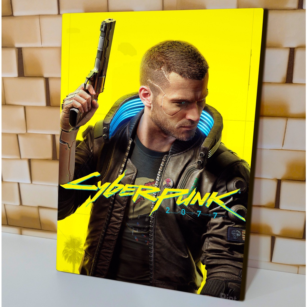 Quadro Decorativo tema Cyberpunk 2077 Game 28x20 Alta Definição MDF6mm ...