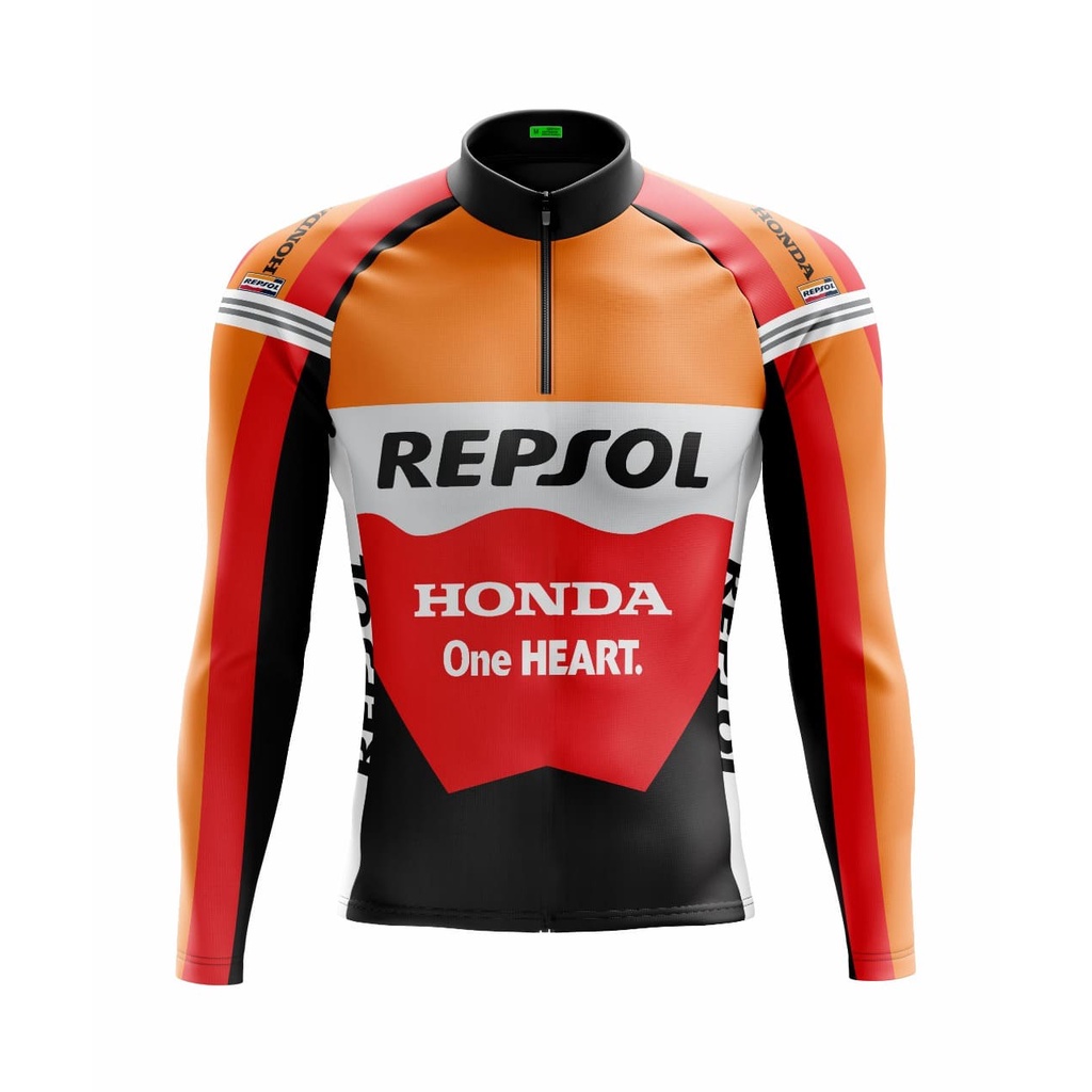 Camisa de Ciclismo Roupa Masculina Repsol Frio Manga Longa - Estilo ...