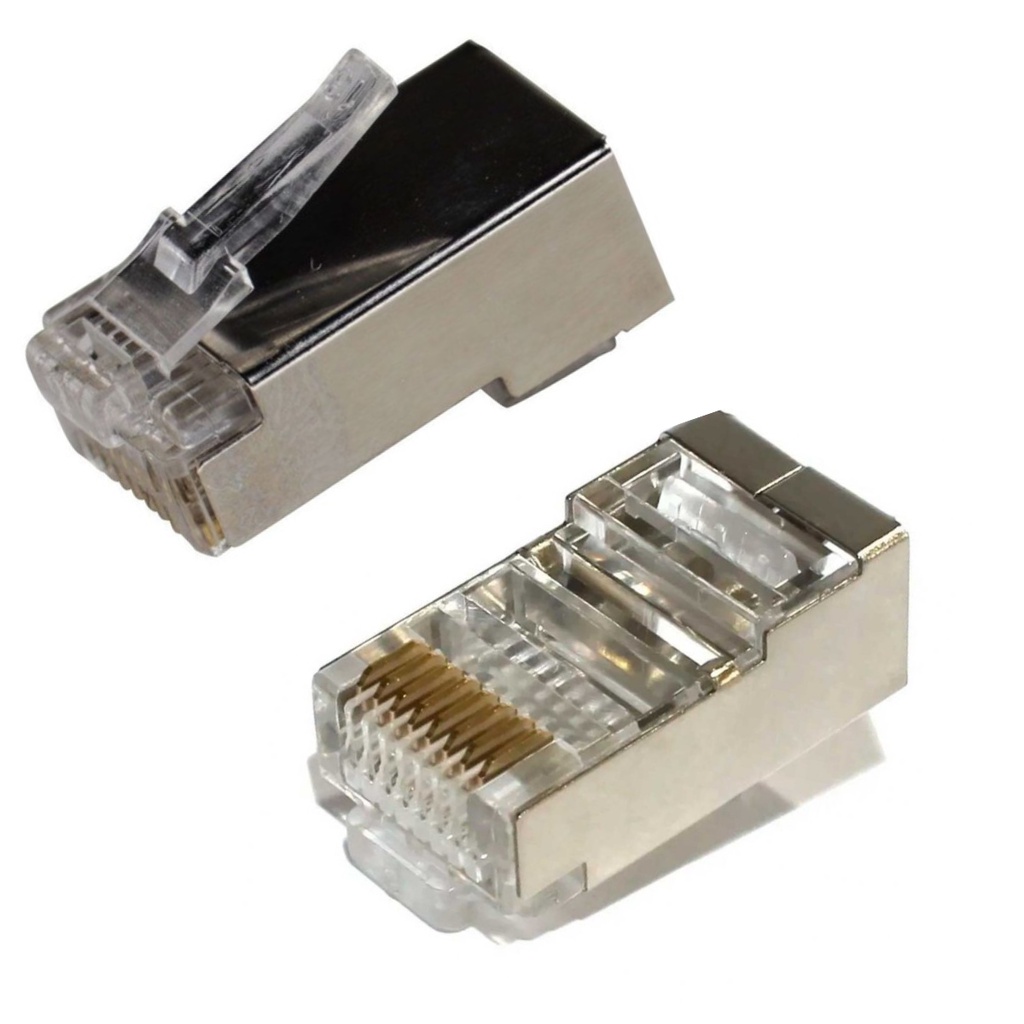 Conector RJ45 Macho Cat5e Blindado Exbom (Kit 100 Peças) | Shopee Brasil