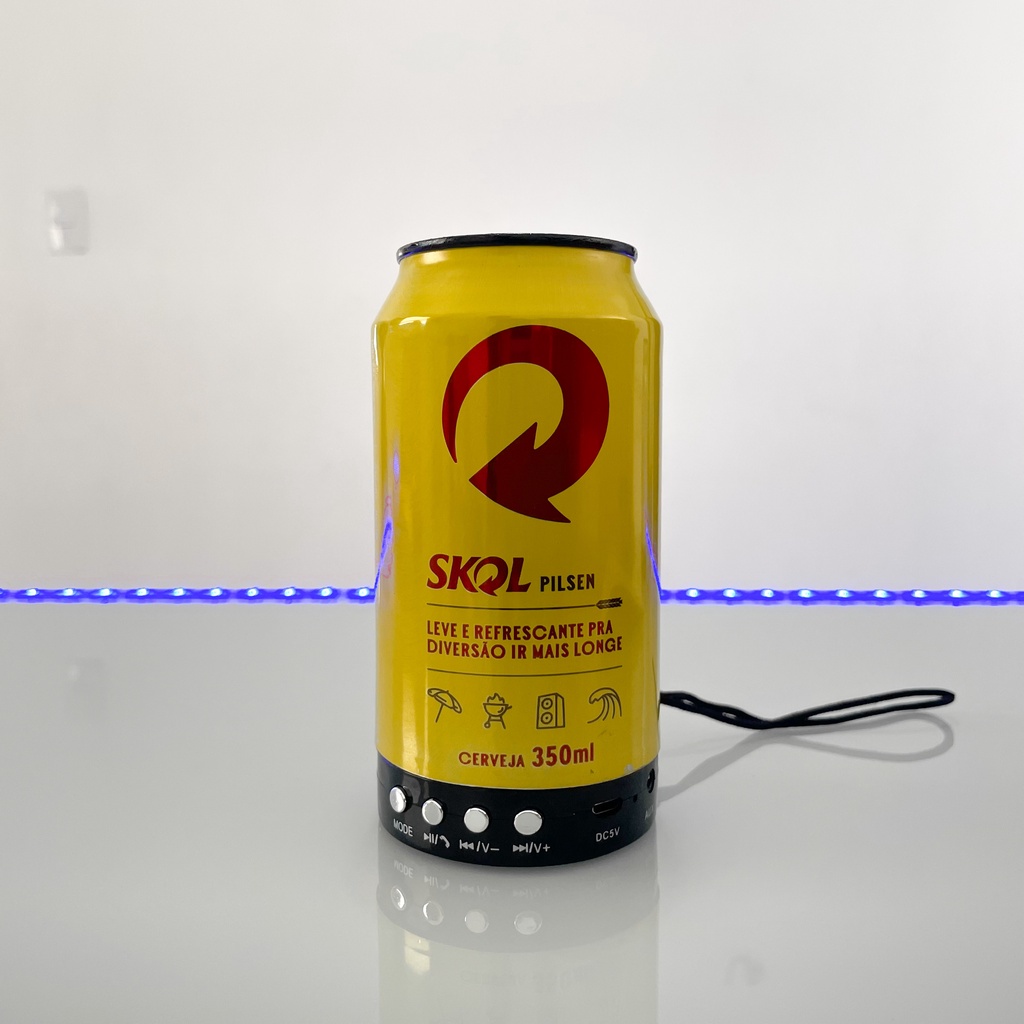 Caixa de Som Latinha - Skol | Shopee Brasil