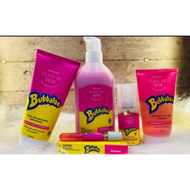 Kit Bubbaloo Tutti Frutti 5 Itens - O Boticário | Shopee Brasil
