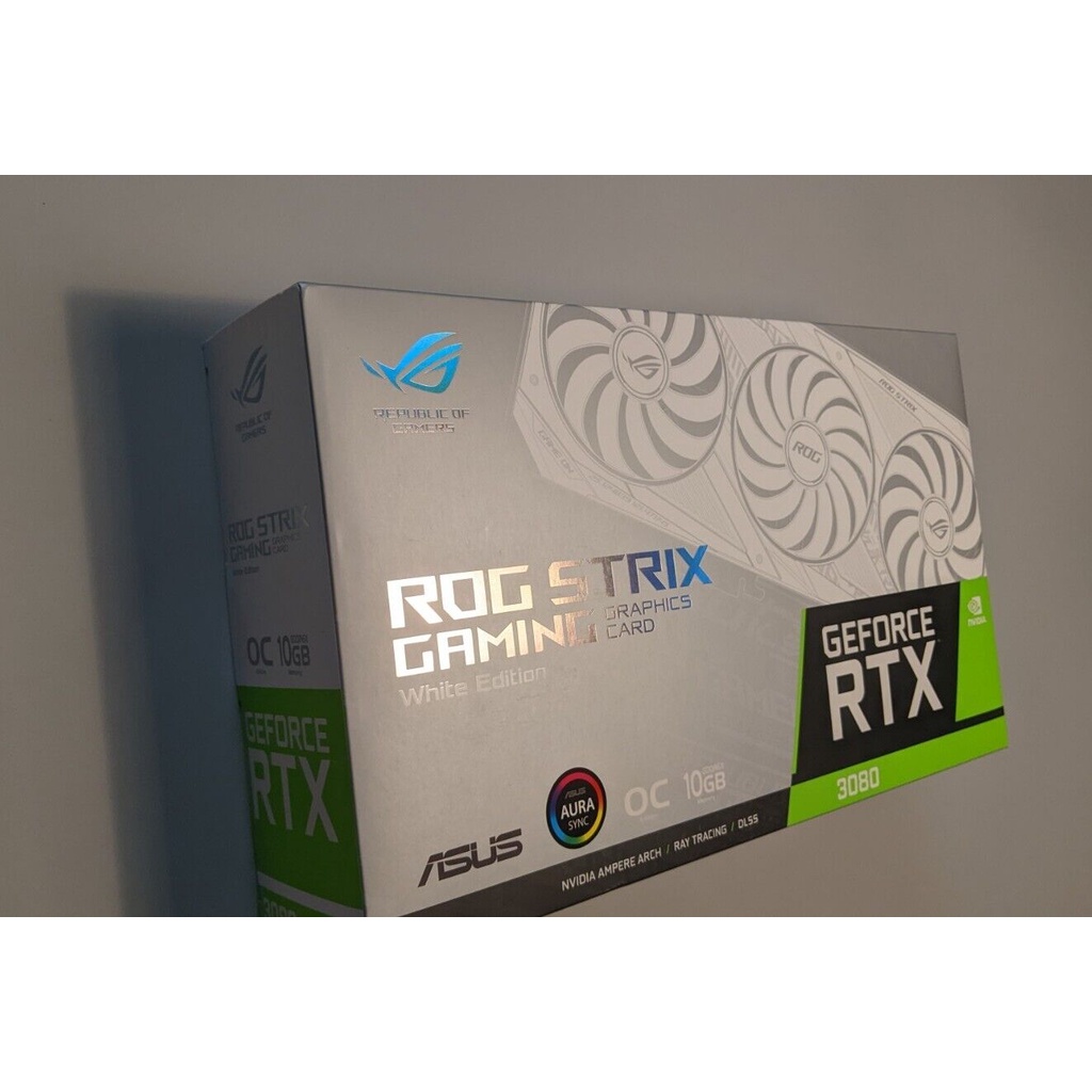 ASUS ROG Strix GeForce RTX 3080 White OC Edition 10GB V1 | Shopee Brasil