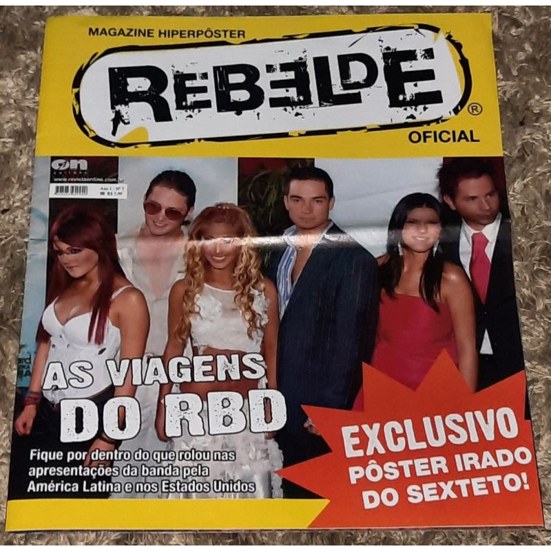 Revista rebelde rbd Hiperposter as viagens do rbd | Shopee Brasil
