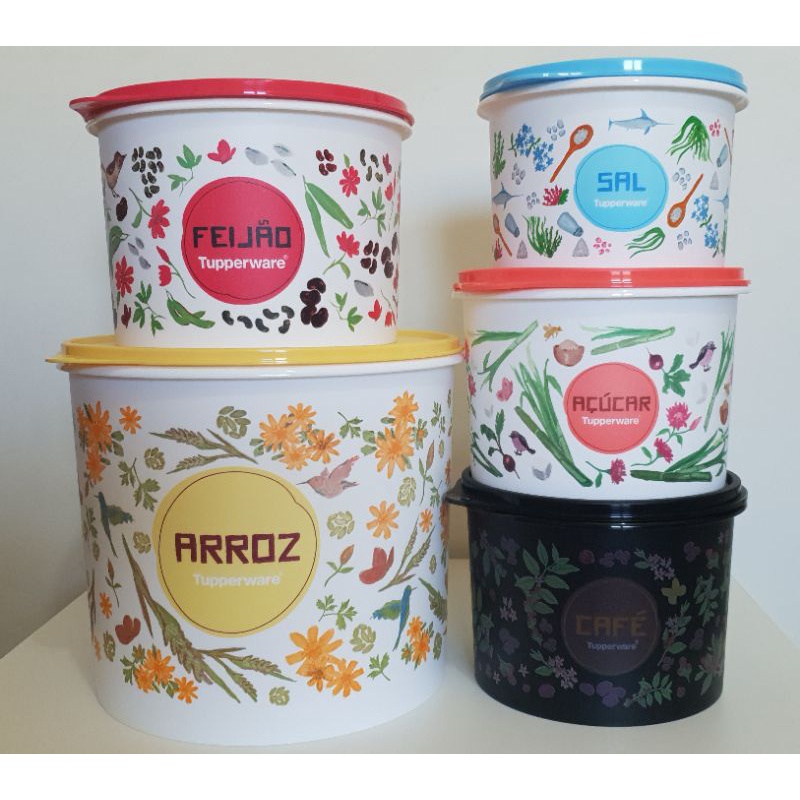 KIT FLORAL TUPPERWARE 5 PEÇAS | Shopee Brasil