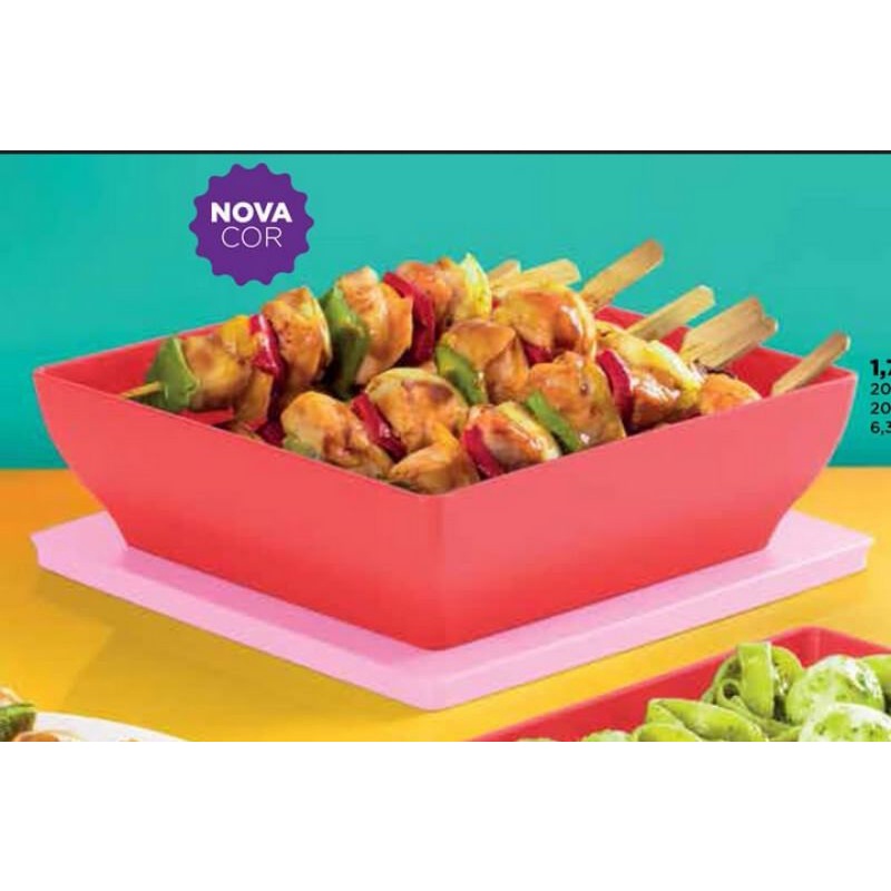 Tupperware Travessa Zen LINE Quadrada 1,75 Litros | Shopee Brasil