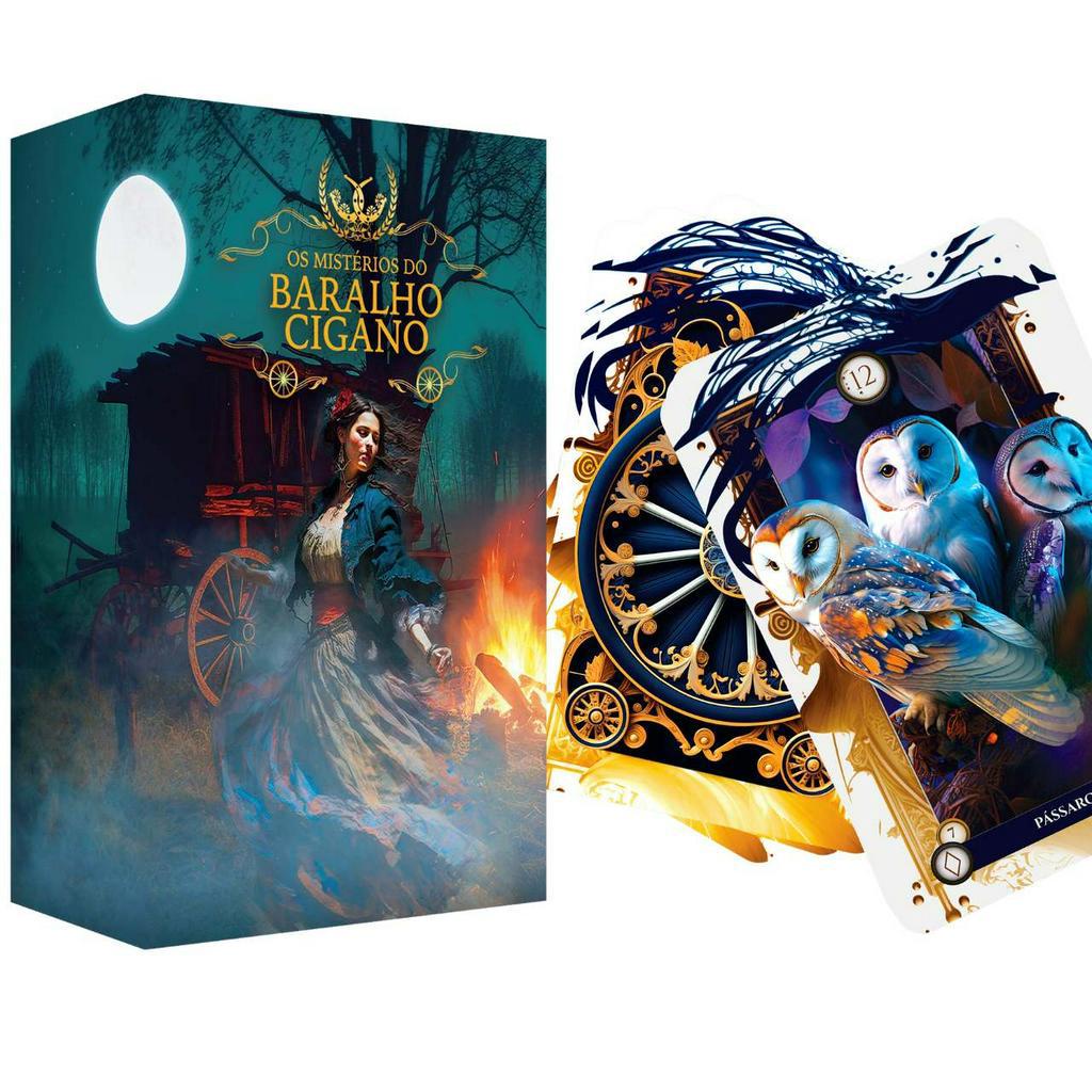 Baralho Tarot Cigano Lenormand Com 36 Cartas 100 Plastificadas Com Manual Tamanho Revista