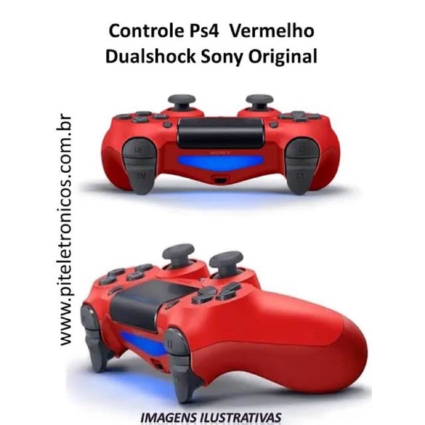 Controle Dualshock 4 Ps4 Playstation 4 Vermelho Sony