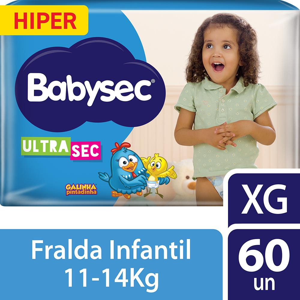 Fralda Babysec Galinha Pintadinha Ultrasec Hiper Tamanho XG 60 unidades ...