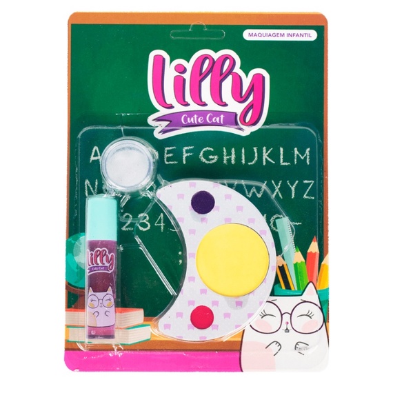 Kit de Maquiagem Infantil Lilly Cute Cat | Shopee Brasil