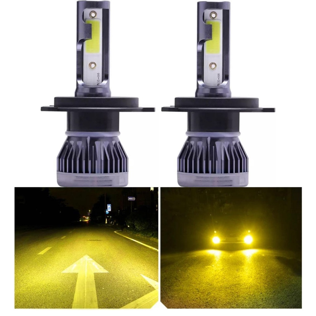 2 Lâmpadas Ultra Led H4 Iluminação Gold Vision Amarela 3000k Farol ...