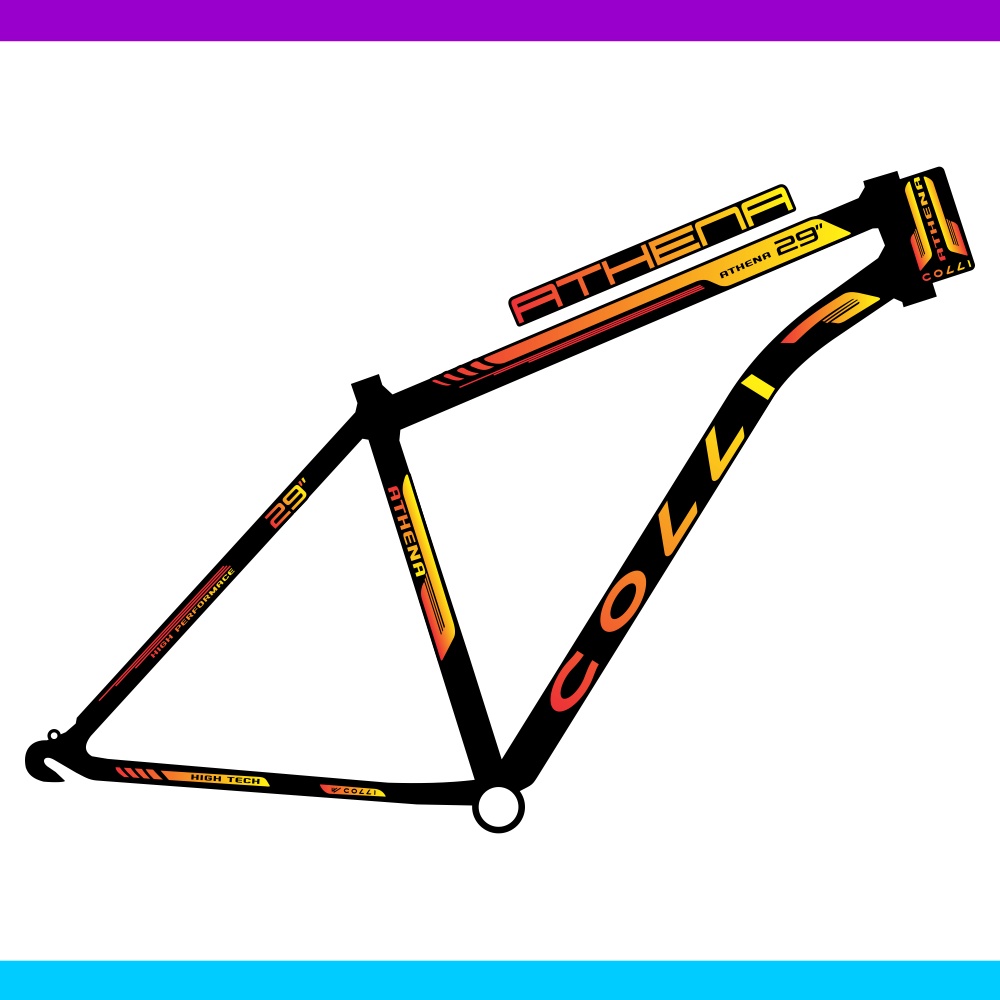 Adesivo Quadro bike Colli Athena 29 | Shopee Brasil