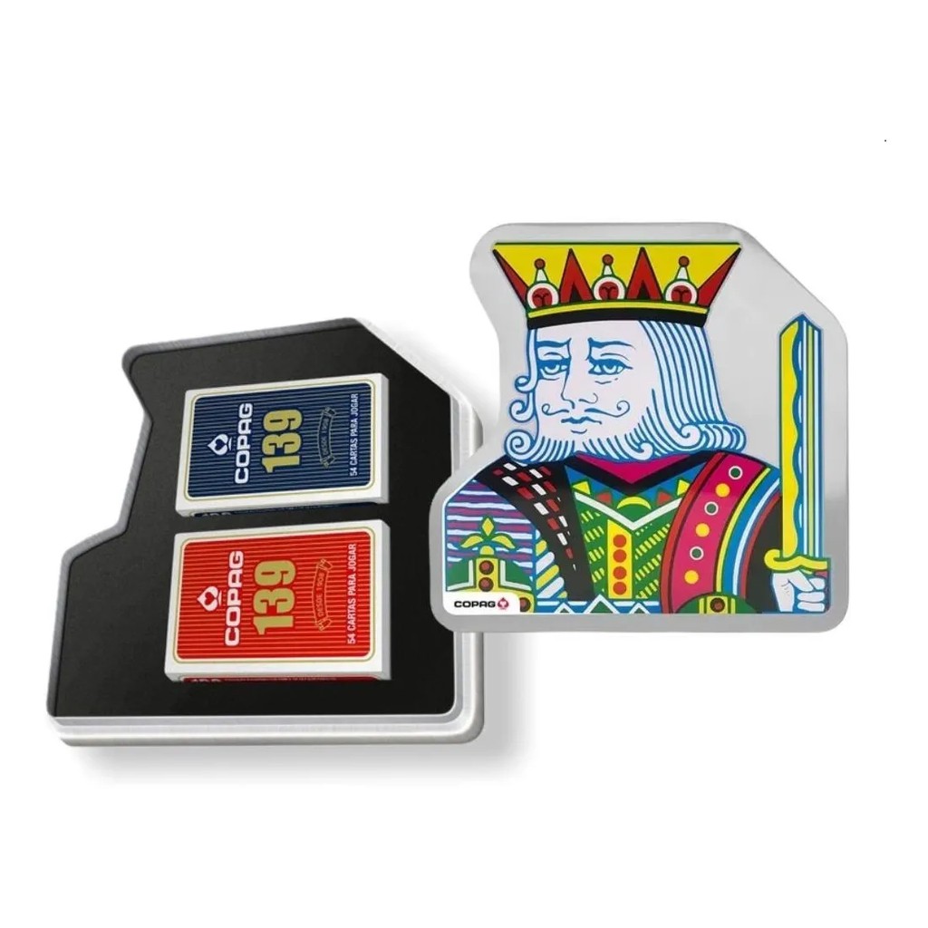 Baralho Lata 139 Rei Edição Limitada 54 Cartas Poker Copag | Shopee Brasil