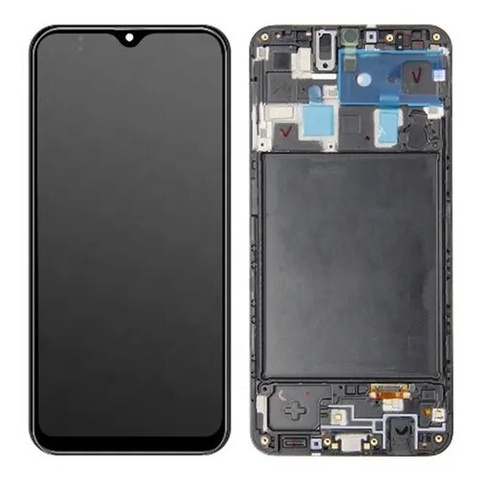 Tela Frontal Display LCD Touch Samsung A20 A205 Com Aro OLED | Shopee Brasil