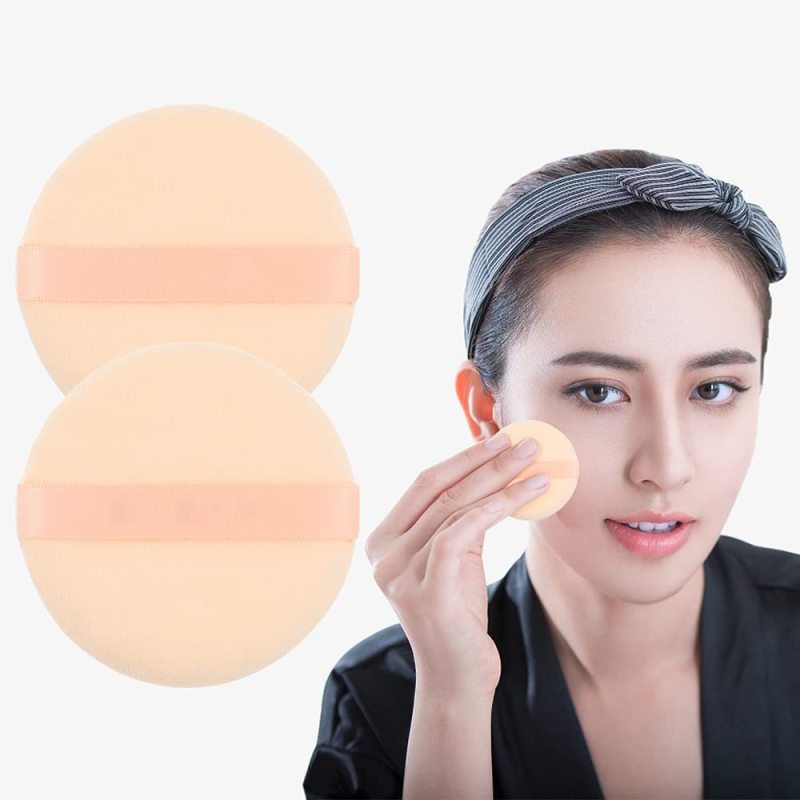 Pó Puff , Fofo Facial Puffs Solto Macio Lavável , Almofada De Maquiagem ...
