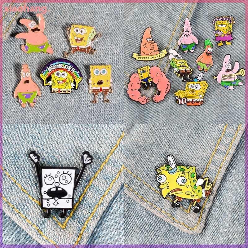 Broche/Pino/Joia Em Liga Metálica/Laço-Íris/Bob Esponja/Patrick/Estrela ...