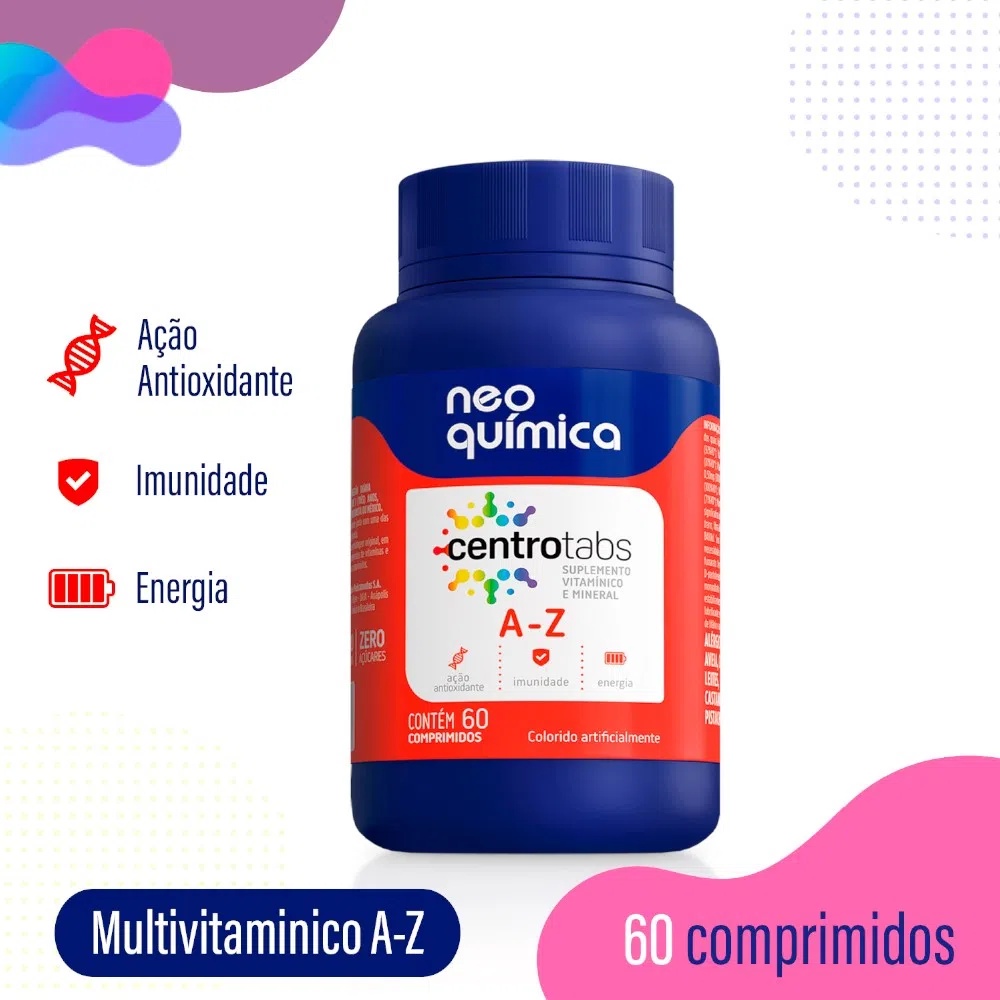Suplemento Vitamínico Mineral Centrotabs A - Z 60 comprimidos Neo ...