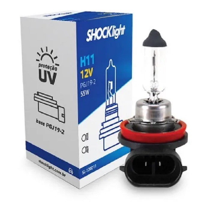 Lampada Comum 12 Volts Modelo H11 55w Shocklight (par) | Shopee Brasil