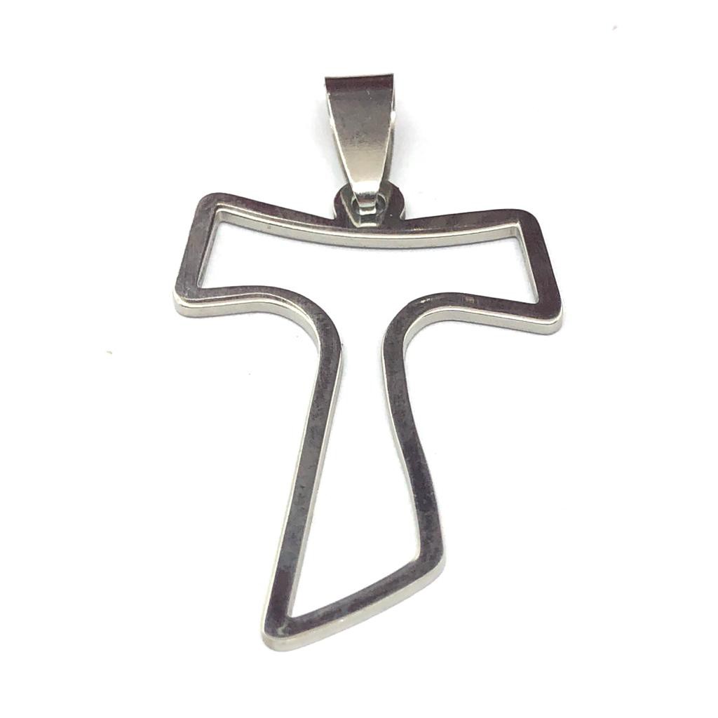 Somente Pingente Cruz Tau Franciscano cruz de Santo Antônio Aço ...