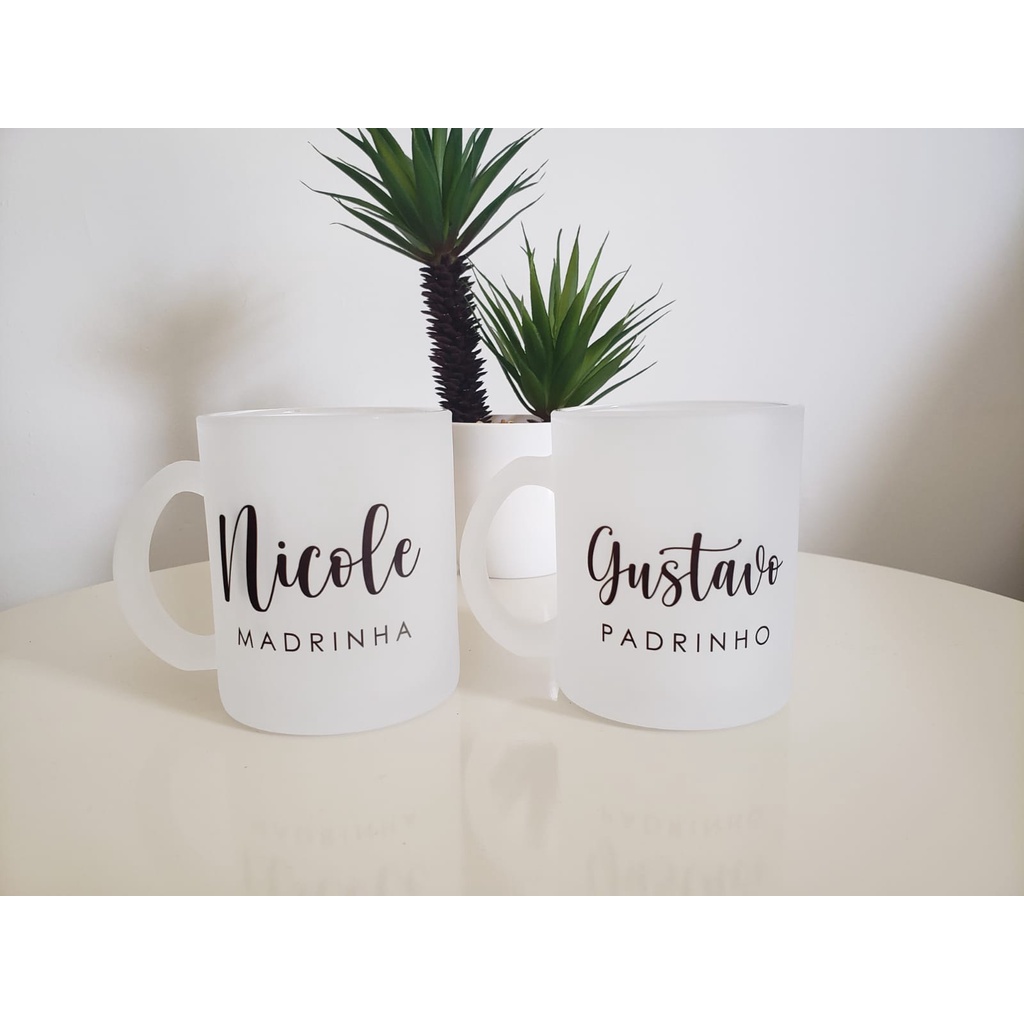 Caneca de Vidro Jateado 325 ml Chopp personalizada com seu nome, brinde, presente 32 unidades ...