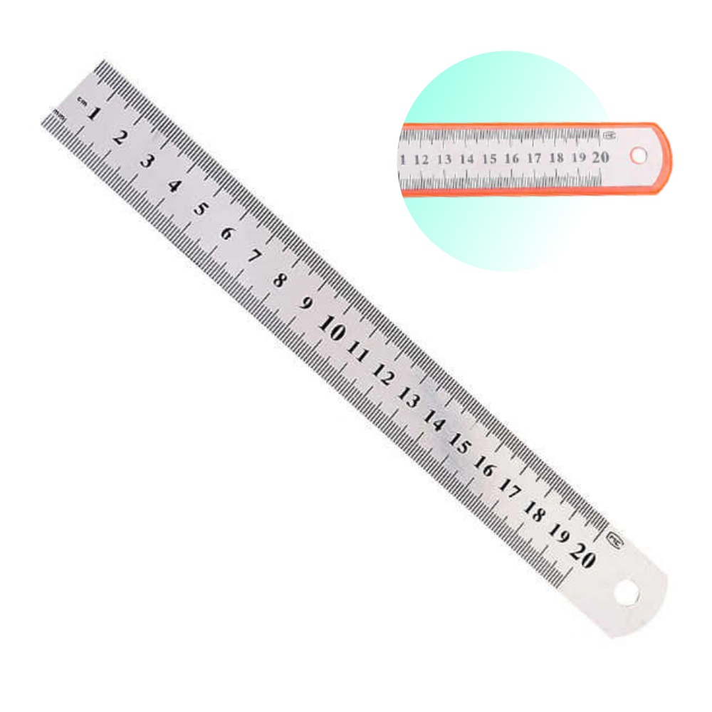 Régua Aço Inox Metal Medidas Em Centímetros E Milímetros | Shopee Brasil
