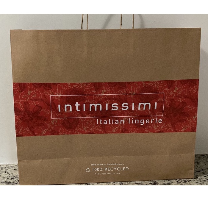 Sacola de papel Intimissimi Italian Lingerie original | Shopee Brasil