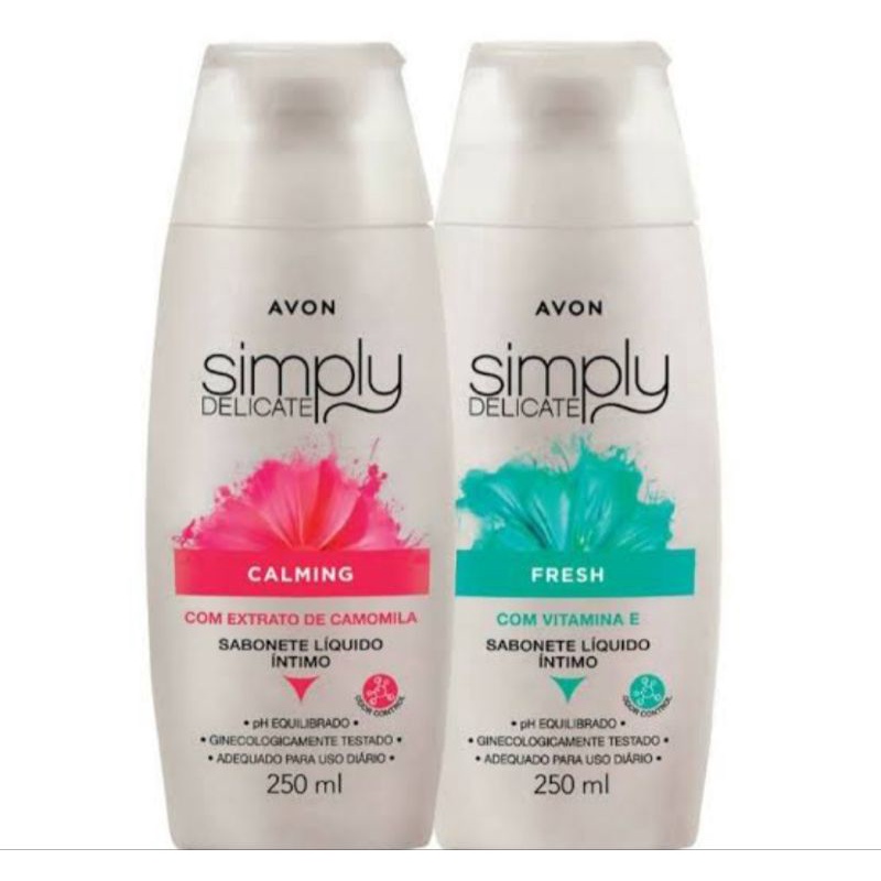 Sabonete Líquido Íntimo Avon Simply Delicate Calming - 250ml | Shopee ...