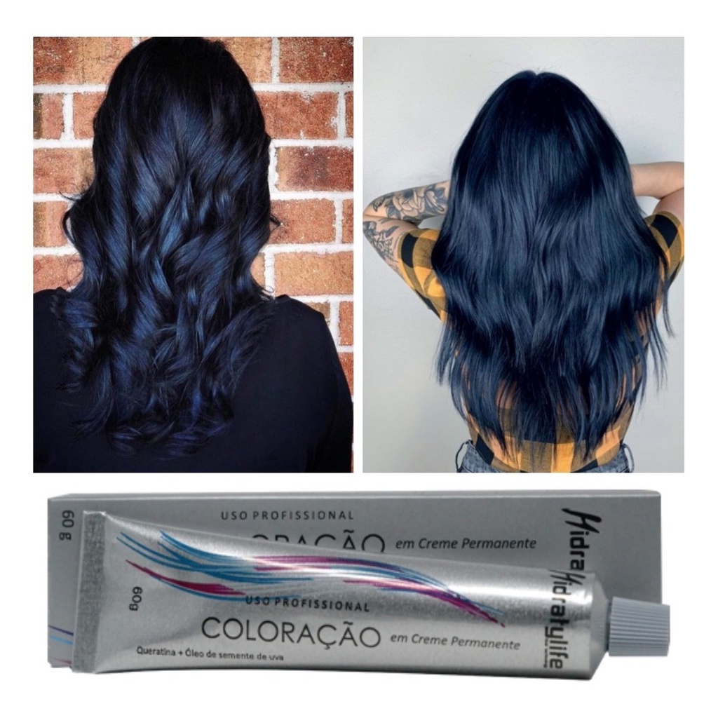 Tinta Azulada | Coloração Permanente | Preto Azulado 1.0 | Melhor ...