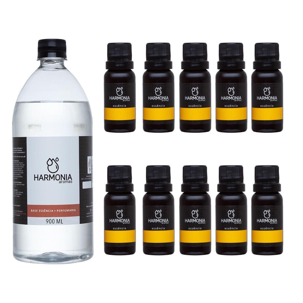 Kit 10 Essência Perfume Importado 20ml + 1 Base pronta | Shopee Brasil