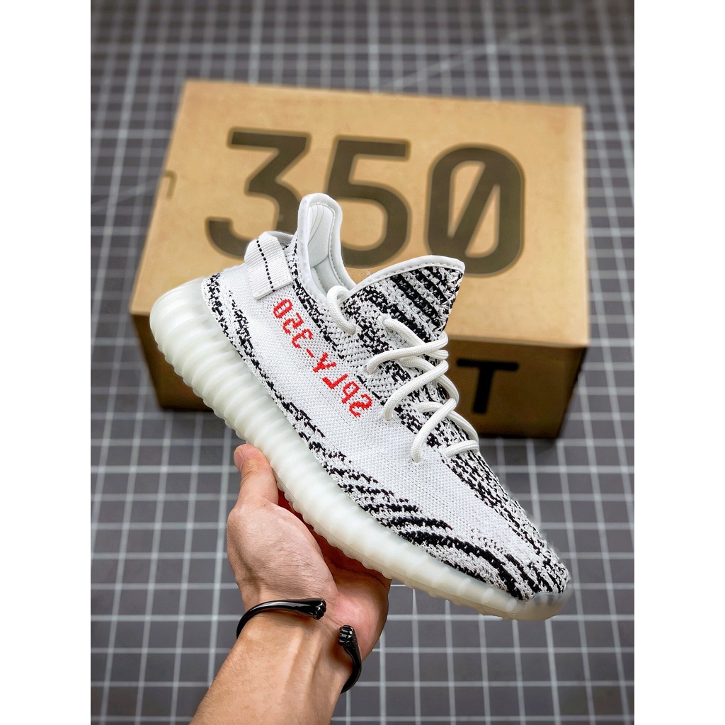 YZ Boost 350 V2' Zebra Tênis De Corrida Para Homens E Mulheres ...