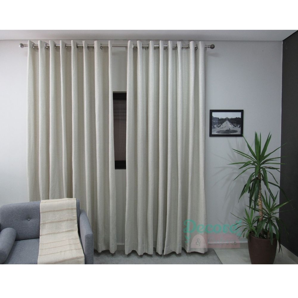 Cortina Kazzan 5,40L x 2,60A (mts) - Sala/Quarto - Bege | Shopee Brasil